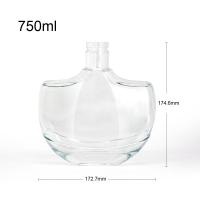 China Thick Bottom 500ml Glass Bottle for Whisky Rum Gin and Other Liquors for sale