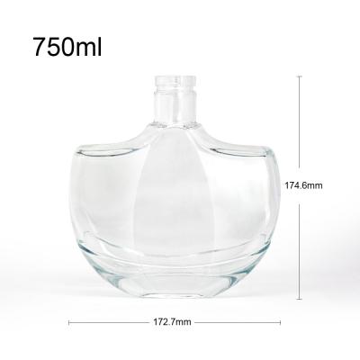 China Thick Bottom 500ml Glass Bottle for Whisky Rum Gin and Other Liquors for sale