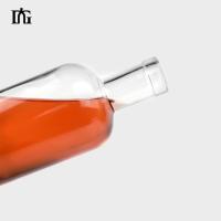 China 375ml 500ml 750ml 1000ml Glass Vodka Spirit Gin Bottle with Engraved Surface Handling for sale