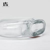 China Custom Glass Collar Flat Round Square Wine Bottle with Cork and Screw Cap 250ml 500ml for sale