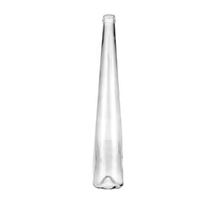 China 250ml/375ml Capacity Tequila Round Stackable Glass Bottle for Liquor Vodka Whiskey Wine for sale