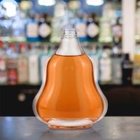 China 1000ml Customized Clear Glass Liquor Bottle Whisky Glass Bottle with Cork and Screw Cap for sale