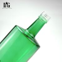 China Round Clear/Frost Thick Bottom Wine Glass Bottle with Cork Collar Material Glass Vodka for sale