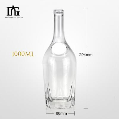 China Engraving Surface Handled Glass Bottles for Whisky in Different Capacities for sale