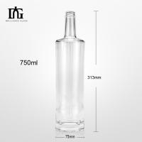 China Provided Freely 750ml Slender Neck Glass Bottle for Liquor Vodka Whisky Brandy Gin Rum for sale