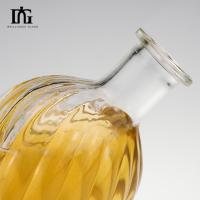China 250ml/500ml/700ml/750ml Capacity Engraving Surface Handling Glass Bottle for Whisky Vodka for sale