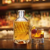 China 250ml/500ml/700ml/750ml Capacity Engraving Surface Handling Glass Bottle for Whisky Vodka for sale