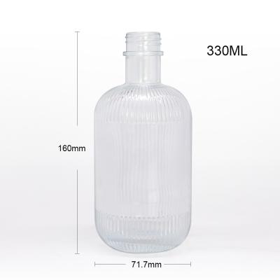 China Capacity 250ml/350ml/500ml/550ml/650ml/700ml/750ml Glass Gin Bottle for Beverages for sale