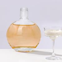 China Custom Frosted Printing Glass Bottle for Super Flint Gin Vodka Rum Whisky Brandy 750ml for sale
