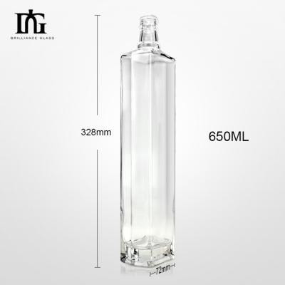 China Liquor Glass Bottle Crystal Glass Material Spirit Bottle for Vodka Juice Beverage for sale