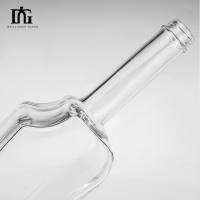 China Clear Cubic Empty Rum Whisky Spirit Gin Vodka Glass Liquor Bottle with Cork and Sealing Type for sale