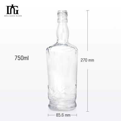 China Capacity 500ml Super Flint Glass Liquor Spirit Bottles With T Cork for Vodka Whiskey for sale