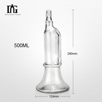 China 750ml Glass Bottle for Whisky Vodka Brandy Gin Screen Printing Hot Stamping Painting for sale