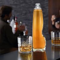 China Acceptable Customer's Logo Glass Bottle for Liquor Vodka Tequila Gin Sealed Cork Lid for sale