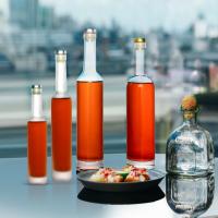 China Customized 350ml Spirit Gin Whisky 700ml 750ml Vodka Brandy Liquor Clear Glass Bottle with Cork Ideal for sale
