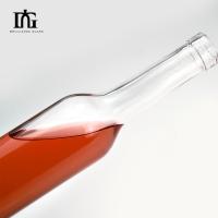 China Customized 350ml Spirit Gin Whisky 700ml 750ml Vodka Brandy Liquor Clear Glass Bottle with Cork Ideal for sale