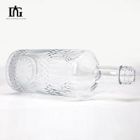 China 750ml Glass Beverage Bottle Glass Bottle for Dark Rum Logo Acceptable Customer's Logo for sale