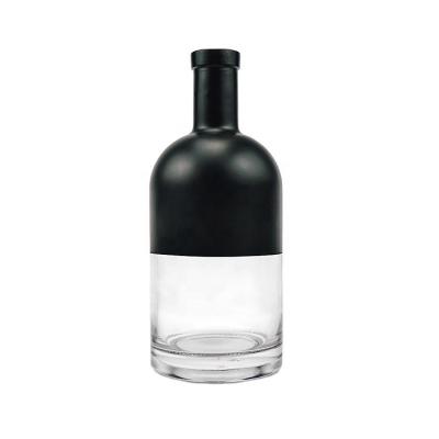 China 750ml Custom Matte Black Glass Wine Bottle Ideal for Champagne and Red Wine Packaging for sale