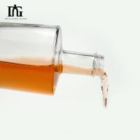 China Custom Package 700ml Round Glass Bottle for Transparent Whiskey Glass 750ml 1000ml 1L for sale