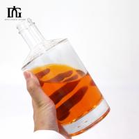 China 700ml Custom Glass Bottle for Whiskey Bourbon Gin Liquor Base Material Glass for sale