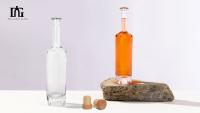 China Liquor Vodka 500ml Whiskey and Wine 750ml Round Glass Bottle with CORK Sealing Type for sale