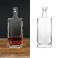 China Glass Tequila Bottles Liquor Whiskey Vodka Glass Bottles with Lid for sale
