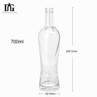 China Carbonated Drinks Super Flint Custom Spirit Glass Bottle with Cork 500ml Capacity for sale