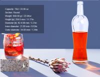 China Carbonated Drinks Super Flint Custom Spirit Glass Bottle with Cork 500ml Capacity for sale