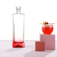 China Cork Screw Both Cap Type 750ml Glass Bottle for Flint Gin Vodka Rum Whisky and Brandy for sale