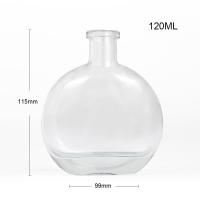 China Engraved 500ml Glass Bottle for End Rum Gin and Brandy Spirits in Unique Shape for sale