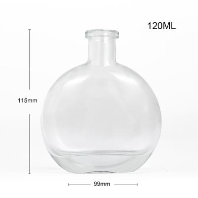 China Engraved 500ml Glass Bottle for End Rum Gin and Brandy Spirits in Unique Shape for sale