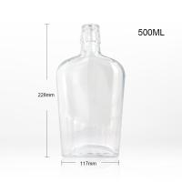 China 750ml/1000ml Glass Bottle for Spirits Whisky Rum Gin Tequila Brandy Engraved Cork Stopper for sale