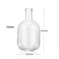 China 330ml/500ml/700ml Wine Bottle for Liquor Glass Bottle Painting Engraving Hot Stamping for sale