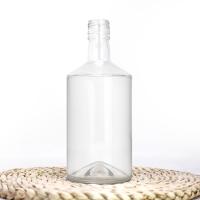 China Clear Transparent Glass Bottle for Spirits Sealing Type CORK OEM/ODM Acceptable 700ml for sale