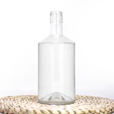 China Clear Transparent Glass Bottle for Spirits Sealing Type CORK OEM/ODM Acceptable 700ml for sale