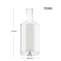 China Clear Transparent Glass Bottle for Spirits Sealing Type CORK OEM/ODM Acceptable 700ml for sale