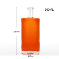 China Carbonated Drinks Glass Bottle with Cork Stopper 750ml 500ml Whisky Rum Gin Tequila Brandy Spirits for sale