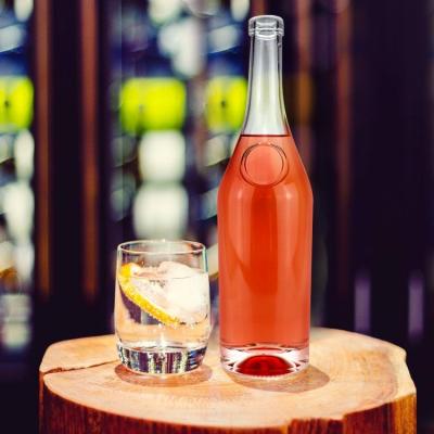China 375ML 500ML 700ML 750ML Glass Bottle for Rum Whiskey Liquor Gin Wine Spirit Vodka for sale
