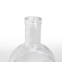 China Whisky Liquor Gin Rum Vodka Glass Bottle with Glass Cork 450ml 700ml 750ml Collar Material for sale