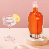 China Whisky Liquor Gin Rum Vodka Glass Bottle with Glass Cork 450ml 700ml 750ml Collar Material for sale