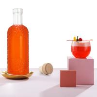 China Acid Etch Surface Handling Glass Bottle for Beverages 750ml Capacity and Transparent for sale
