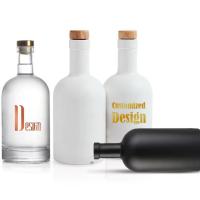 China 500ml Empty Round Bottle for Vodka Whisky Gin Tequila Brandy Rum Base Material Glass for sale