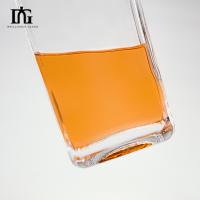 China Sealing Type CORK 500ml 700ml Clear Square Empty Glass Wine Bottle for Vodka Whiskey for sale