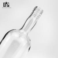 China 500ml Clear Flint Round Fruit Wine Glass Bottle with Screw Cap and Heat Transfer Printing for sale