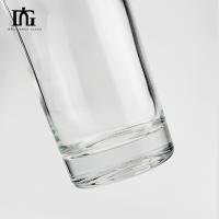 China 500ml Clear Flint Round Fruit Wine Glass Bottle with Screw Cap and Heat Transfer Printing for sale