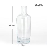 China 250ml/350ml/500ml/550ml/650ml/700ml/750ml Square Shape Decal Crafts Gin Bottle Glass for sale