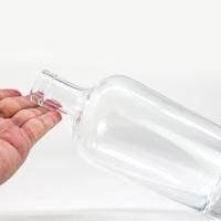China 250ml/350ml/500ml/550ml/650ml/700ml/750ml Square Shape Decal Crafts Gin Bottle Glass for sale