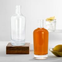 China 250ml/350ml/500ml/550ml/650ml/700ml/750ml Square Shape Decal Crafts Gin Bottle Glass for sale