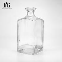 China Glass Collar Engraving Whisky Vodka Brandy Gin Bottle 50ml 350ml 500ml 700ml 750ml for sale