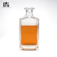 China Glass Collar Engraving Whisky Vodka Brandy Gin Bottle 50ml 350ml 500ml 700ml 750ml for sale